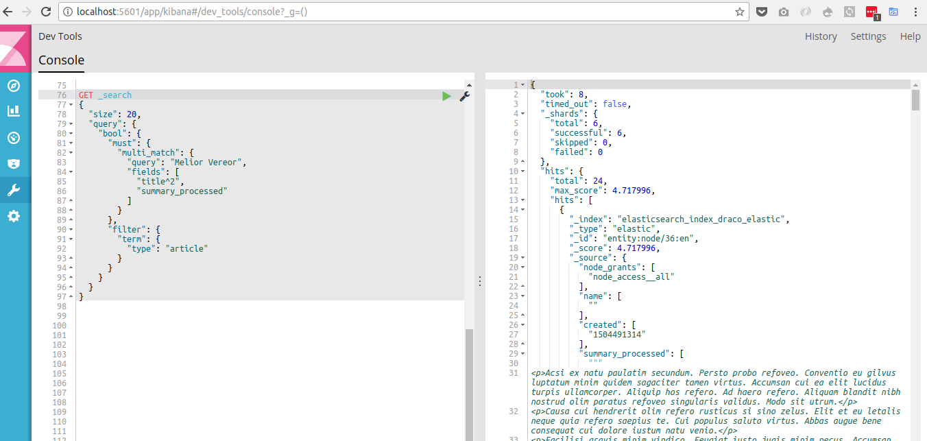 An Html And Javascript Client For Elasticsearch Lullabot