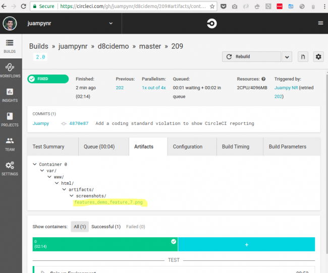 Continuous Integration for Drupal 8 with CircleCI | Lullabot