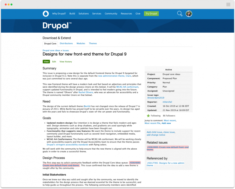 Drupal 9 Olivero: Turning Conversation into a Core Initiative | Lullabot