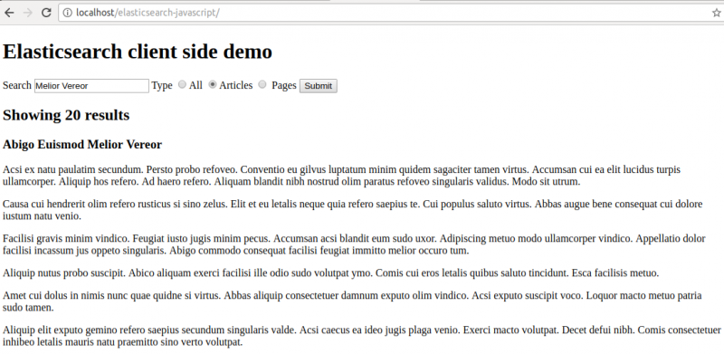 An Html And Javascript Client For Elasticsearch Lullabot
